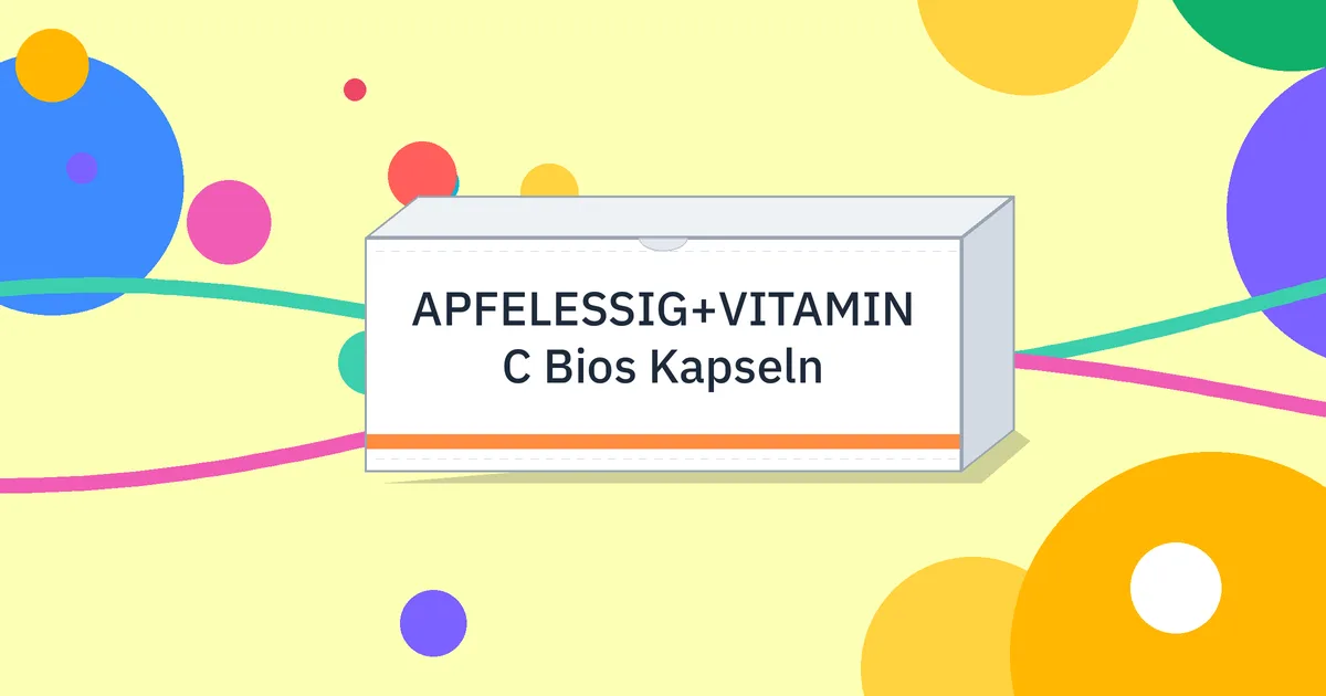Symbolbild: Packung mit der Aufschrift APFELESSIG+VITAMIN C Bios Kapseln (PZN 04038005) – Verfügbarkeit und Bezug in Apotheken in Frankfurt am Main