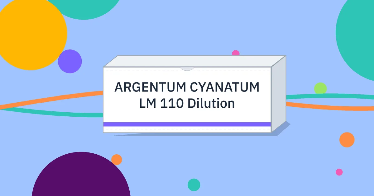 Symbolbild: Packung mit der Aufschrift ARGENTUM CYANATUM LM 110 Dilution (PZN 13391002) – Verfügbarkeit und Bezug in Apotheken in Frankfurt am Main