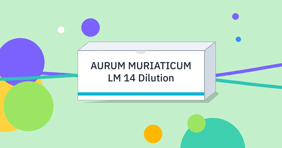 Symbolbild: Packung mit der Aufschrift AURUM MURIATICUM LM 14 Dilution (PZN 12785532) – Verfügbarkeit und Bezug in Apotheken in Frankfurt am Main