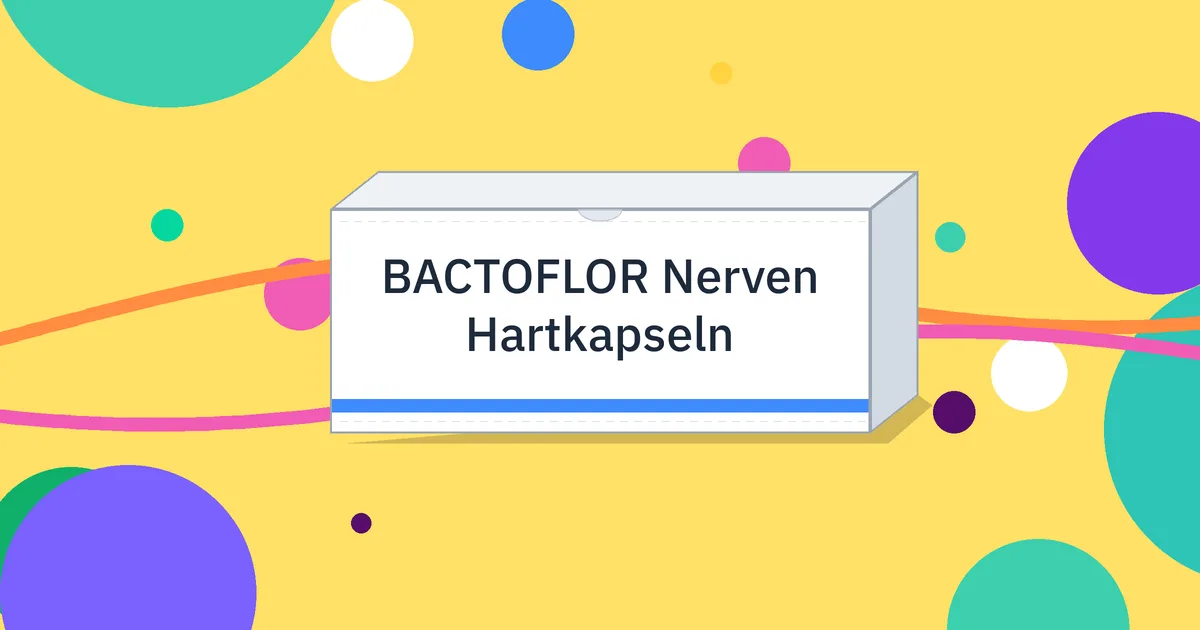 Symbolbild: Packung mit der Aufschrift BACTOFLOR Nerven Hartkapseln (PZN 19524912) – Verfügbarkeit und Bezug in Apotheken in Frankfurt am Main