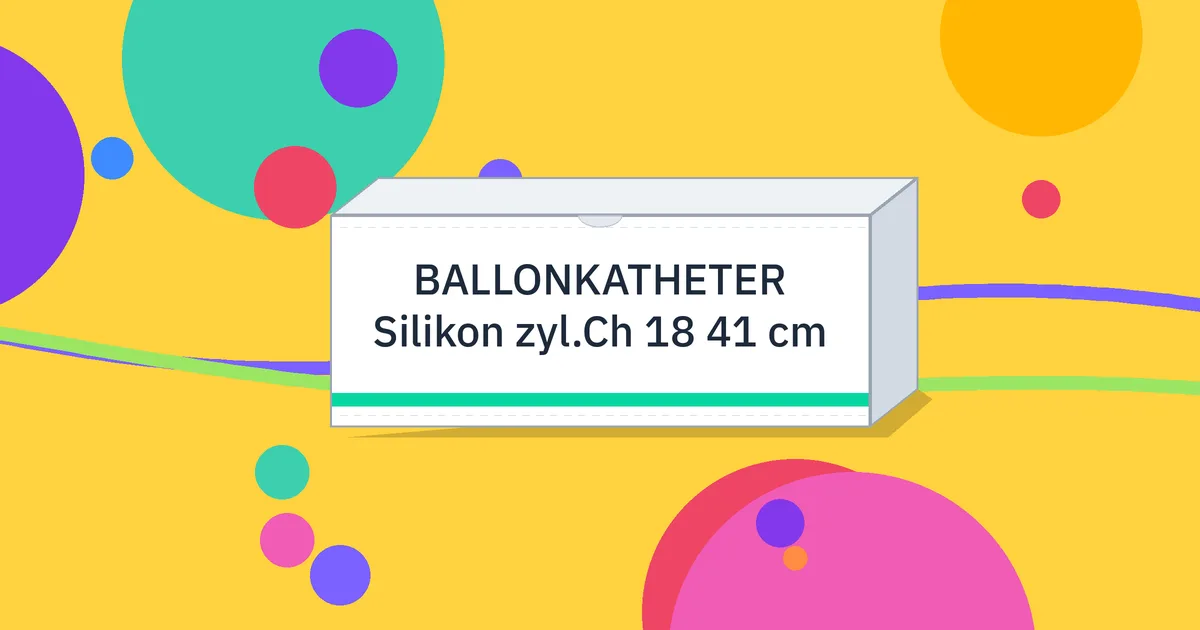 Symbolbild: Packung mit der Aufschrift BALLONKATHETER Silikon zyl.Ch 18 41 cm (PZN 10084802) – Verfügbarkeit und Bezug in Apotheken in Frankfurt am Main
