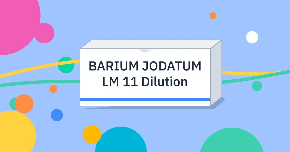 Symbolbild: Packung mit der Aufschrift BARIUM JODATUM LM 11 Dilution (PZN 12789837) – Verfügbarkeit und Bezug in Apotheken in Frankfurt am Main
