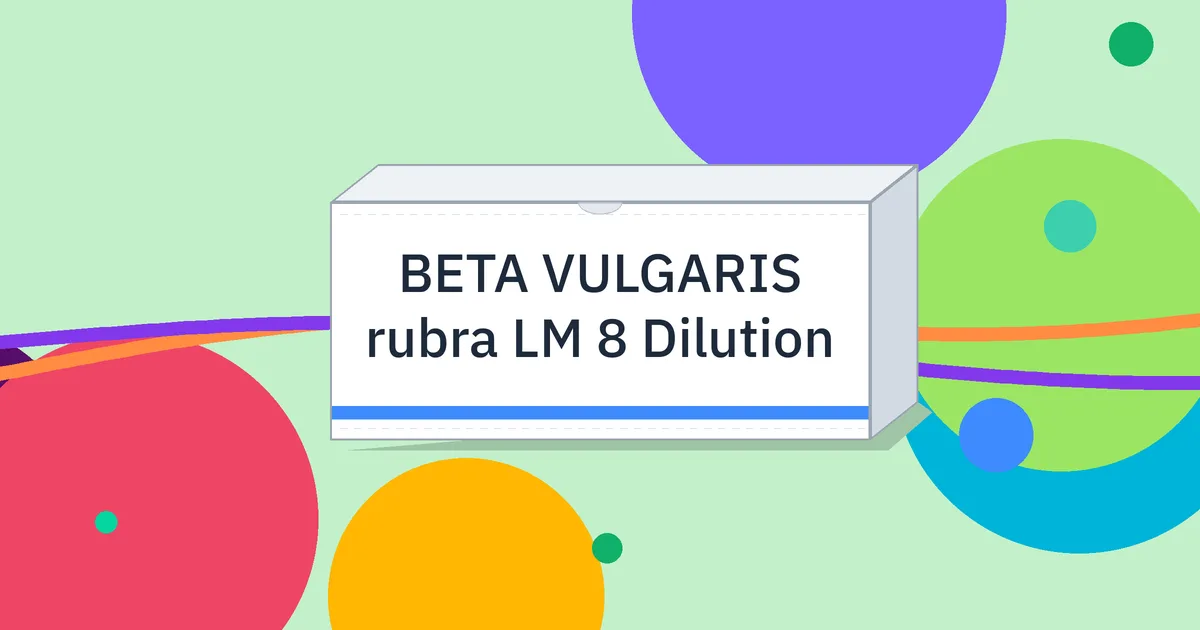 Symbolbild: Packung mit der Aufschrift BETA VULGARIS rubra LM 8 Dilution (PZN 13384893) – Verfügbarkeit und Bezug in Apotheken in Frankfurt am Main