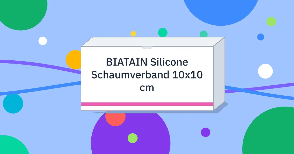 Symbolbild: Packung mit der Aufschrift BIATAIN Silicone Schaumverband 10x10 cm (PZN 13587403) – Verfügbarkeit und Bezug in Apotheken in Frankfurt am Main