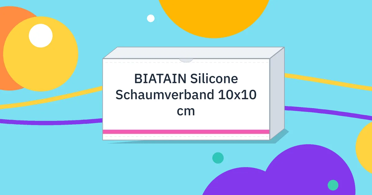 Symbolbild: Packung mit der Aufschrift BIATAIN Silicone Schaumverband 10x10 cm (PZN 13820868) – Verfügbarkeit und Bezug in Apotheken in Frankfurt am Main