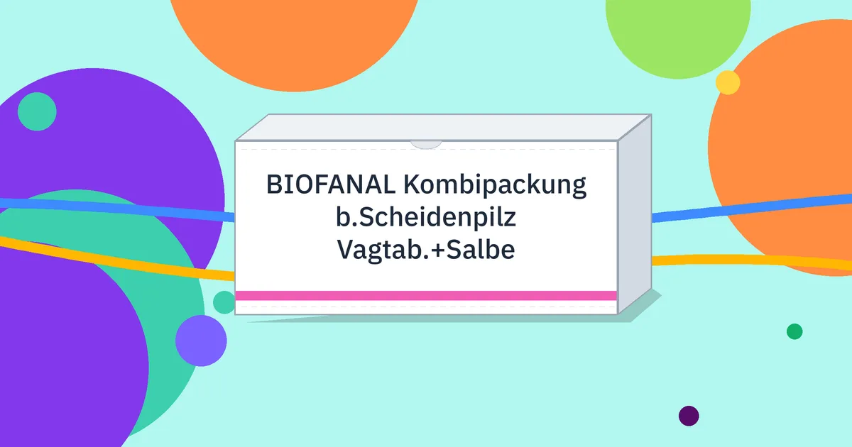 Symbolbild: Packung mit der Aufschrift BIOFANAL Kombipackung b.Scheidenpilz Vagtab.+Salbe (PZN 16011135) – Verfügbarkeit und Bezug in Apotheken in Frankfurt am Main