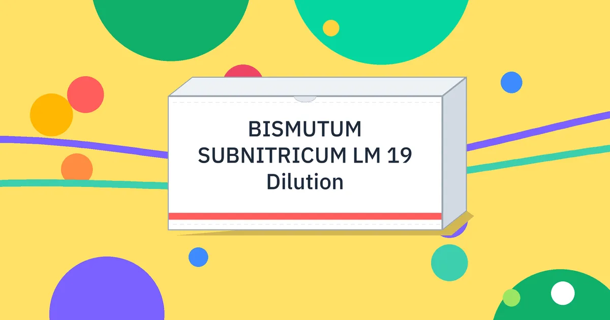 Symbolbild: Packung mit der Aufschrift BISMUTUM SUBNITRICUM LM 19 Dilution (PZN 13388796) – Verfügbarkeit und Bezug in Apotheken in Frankfurt am Main