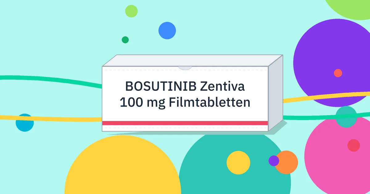 Symbolbild: Packung mit der Aufschrift BOSUTINIB Zentiva 100 mg Filmtabletten (PZN 18745143) – Verfügbarkeit und Bezug in Apotheken in Frankfurt am Main