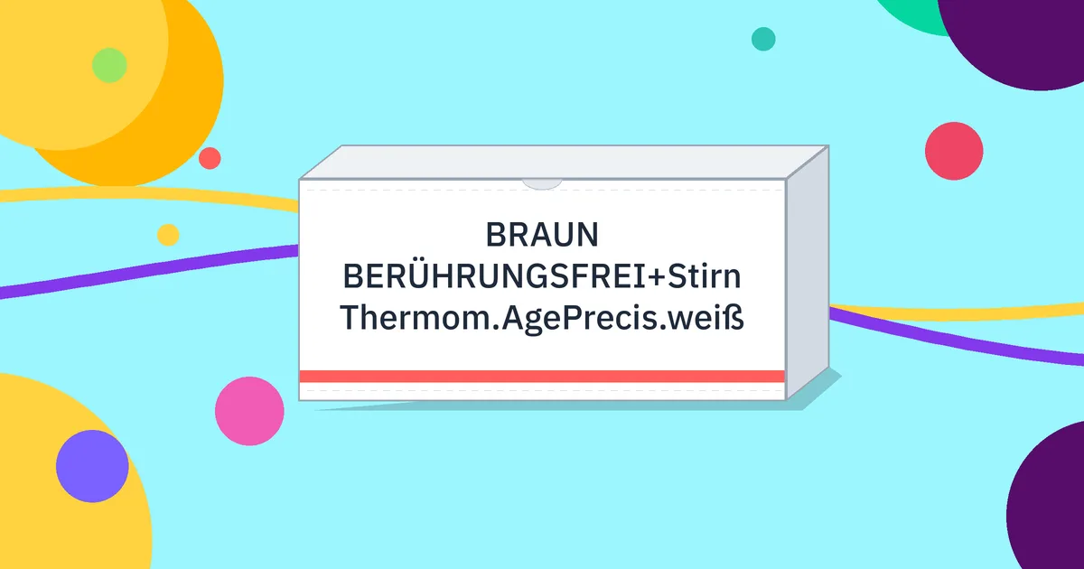Symbolbild: Packung mit der Aufschrift BRAUN BERÜHRUNGSFREI+Stirn Thermom.AgePrecis.weiß (PZN 09339970) – Verfügbarkeit und Bezug in Apotheken in Frankfurt am Main