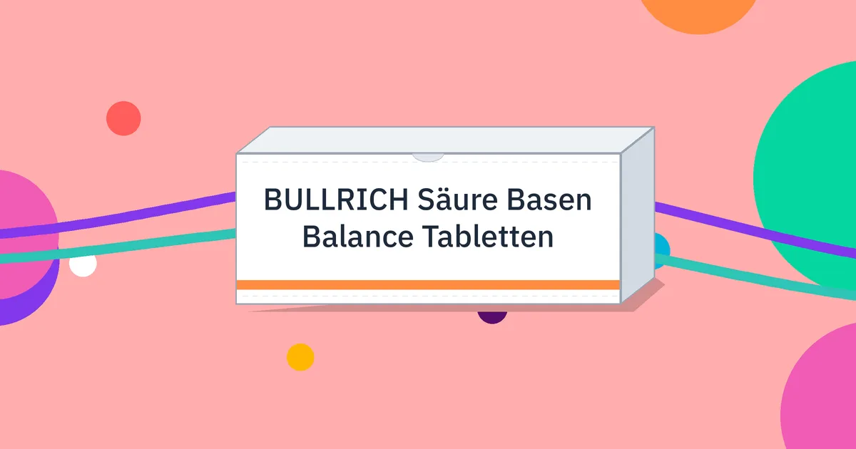 Symbolbild: Packung mit der Aufschrift BULLRICH Säure Basen Balance Tabletten (PZN 11089871) – Verfügbarkeit und Bezug in Apotheken in Frankfurt am Main