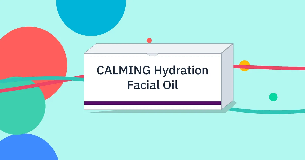 Symbolbild: Packung mit der Aufschrift CALMING Hydration Facial Oil (PZN 18036352) – Verfügbarkeit und Bezug in Apotheken in Frankfurt am Main