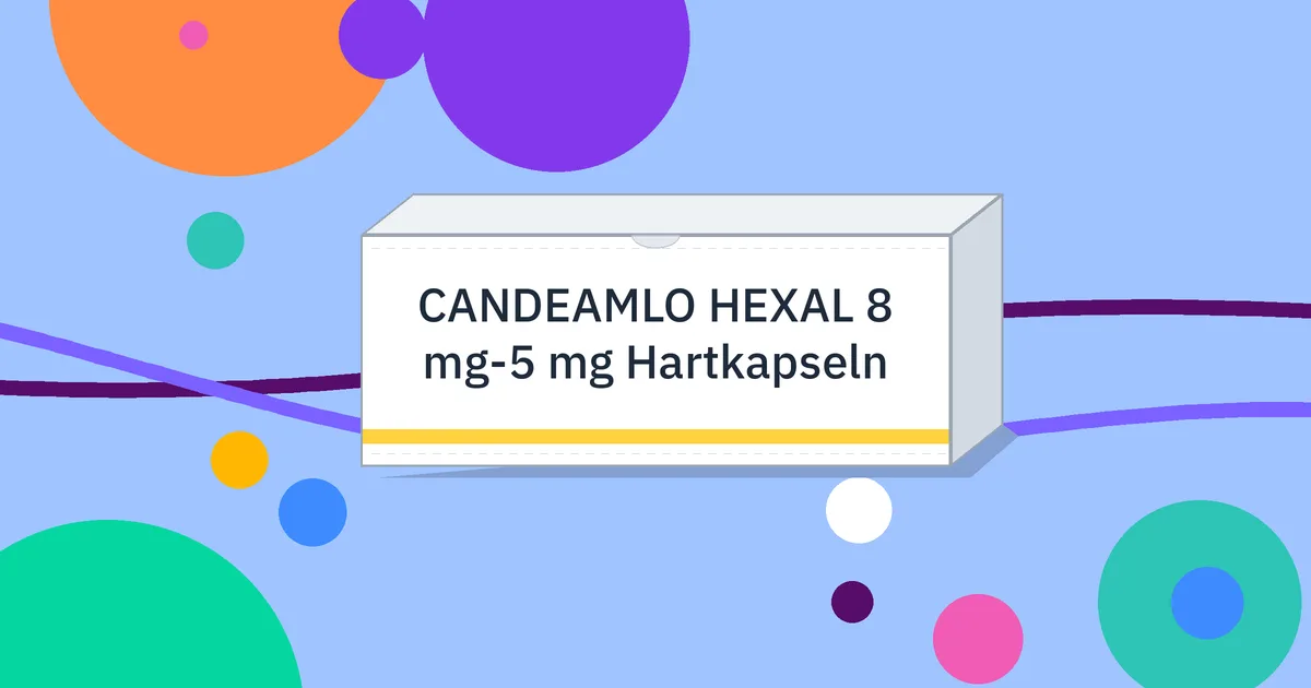 Symbolbild: Packung mit der Aufschrift CANDEAMLO HEXAL 8 mg-5 mg Hartkapseln (PZN 12343923) – Verfügbarkeit und Bezug in Apotheken in Frankfurt am Main