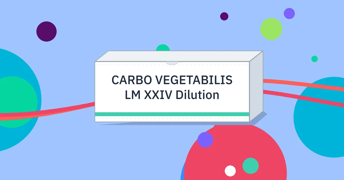 Symbolbild: Packung mit der Aufschrift CARBO VEGETABILIS LM XXIV Dilution (PZN 02674122) – Verfügbarkeit und Bezug in Apotheken in Frankfurt am Main