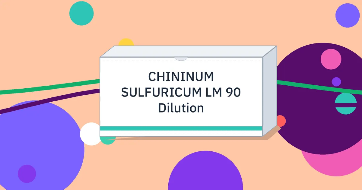 Symbolbild: Packung mit der Aufschrift CHININUM SULFURICUM LM 90 Dilution (PZN 12816244) – Verfügbarkeit und Bezug in Apotheken in Frankfurt am Main