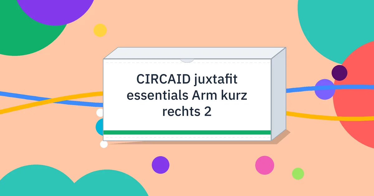 Symbolbild: Packung mit der Aufschrift CIRCAID juxtafit essentials Arm kurz rechts 2 (PZN 17939603) – Verfügbarkeit und Bezug in Apotheken in Frankfurt am Main