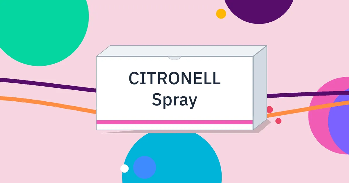 Symbolbild: Packung mit der Aufschrift CITRONELL Spray (PZN 11712353) – Verfügbarkeit und Bezug in Apotheken in Frankfurt am Main