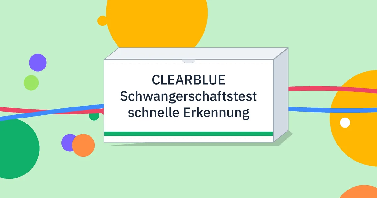 Symbolbild: Packung mit der Aufschrift CLEARBLUE Schwangerschaftstest schnelle Erkennung (PZN 19230642) – Verfügbarkeit und Bezug in Apotheken in Frankfurt am Main