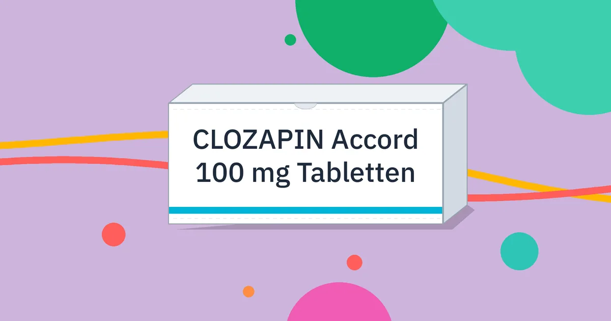 Symbolbild: Packung mit der Aufschrift CLOZAPIN Accord 100 mg Tabletten (PZN 19103263) – Verfügbarkeit und Bezug in Apotheken in Frankfurt am Main