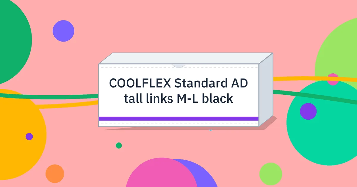 Symbolbild: Packung mit der Aufschrift COOLFLEX Standard AD tall links M-L black (PZN 19535123) – Verfügbarkeit und Bezug in Apotheken in Frankfurt am Main