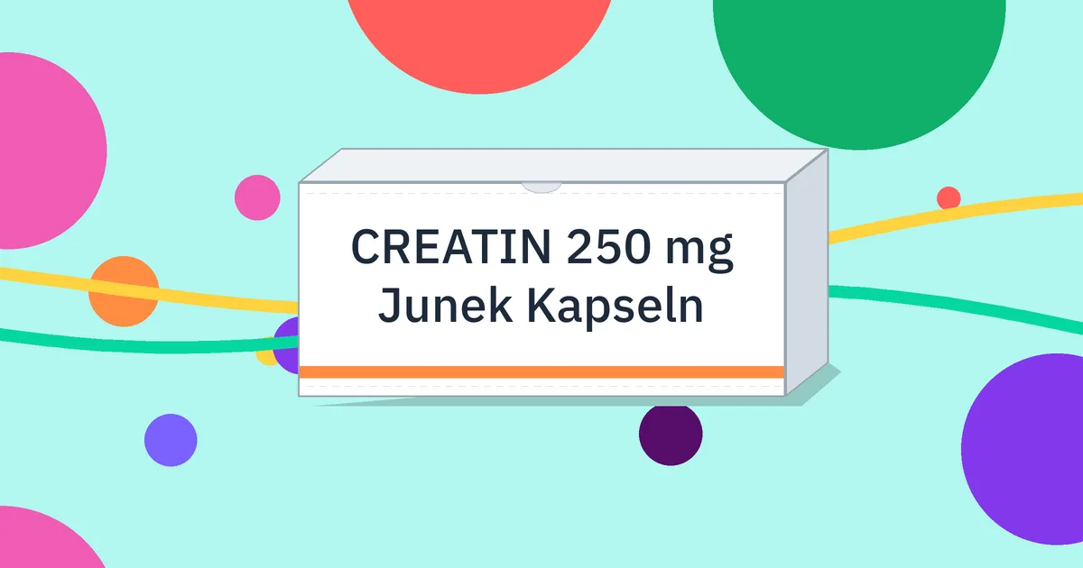 Symbolbild: Packung mit der Aufschrift CREATIN 250 mg Junek Kapseln (PZN 00153212) – Verfügbarkeit und Bezug in Apotheken in Frankfurt am Main