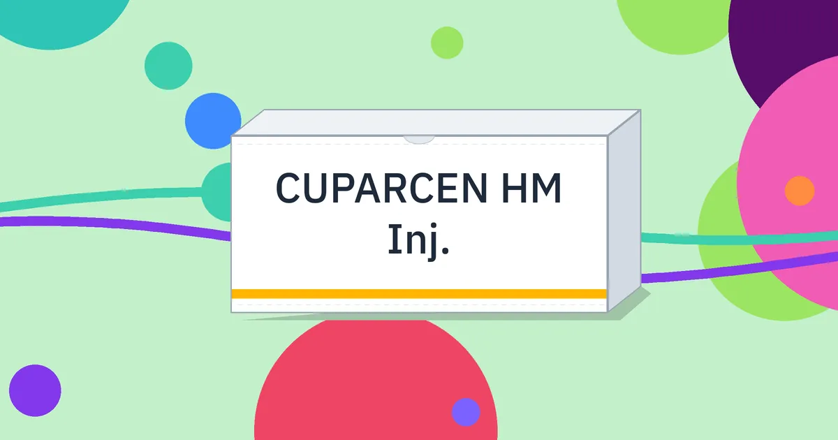 Symbolbild: Packung mit der Aufschrift CUPARCEN HM Inj. (PZN 01876898) – Verfügbarkeit und Bezug in Apotheken in Frankfurt am Main