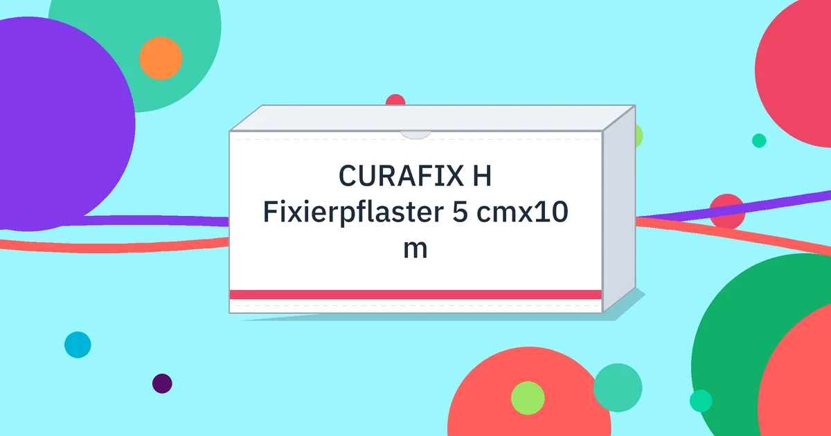 Symbolbild: Packung mit der Aufschrift CURAFIX H Fixierpflaster 5 cmx10 m (PZN 01727313) – Verfügbarkeit und Bezug in Apotheken in Frankfurt am Main