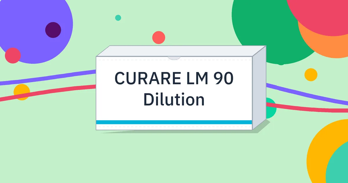 Symbolbild: Packung mit der Aufschrift CURARE LM 90 Dilution (PZN 12839794) – Verfügbarkeit und Bezug in Apotheken in Frankfurt am Main