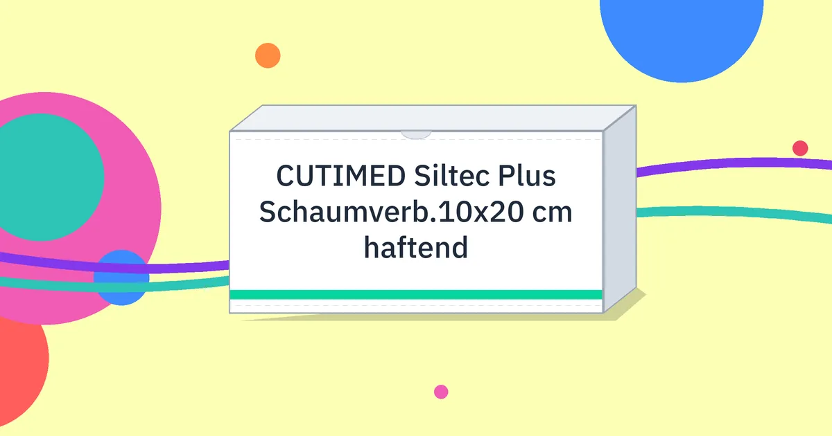 Symbolbild: Packung mit der Aufschrift CUTIMED Siltec Plus Schaumverb.10x20 cm haftend (PZN 16828592) – Verfügbarkeit und Bezug in Apotheken in Frankfurt am Main