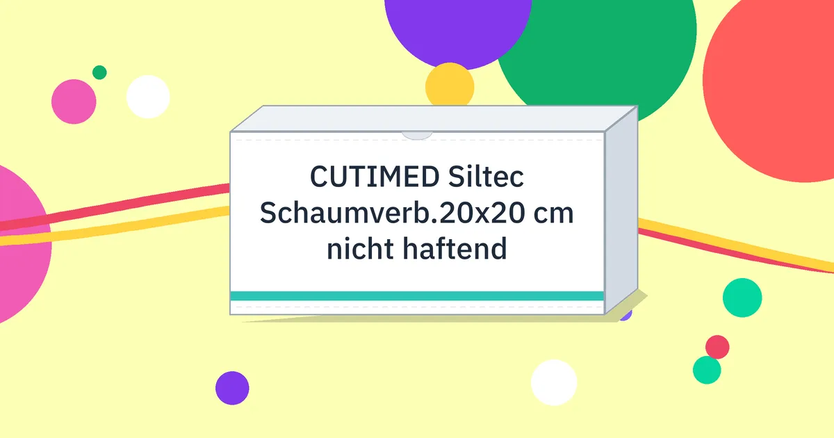 Symbolbild: Packung mit der Aufschrift CUTIMED Siltec Schaumverb.20x20 cm nicht haftend (PZN 14199206) – Verfügbarkeit und Bezug in Apotheken in Frankfurt am Main