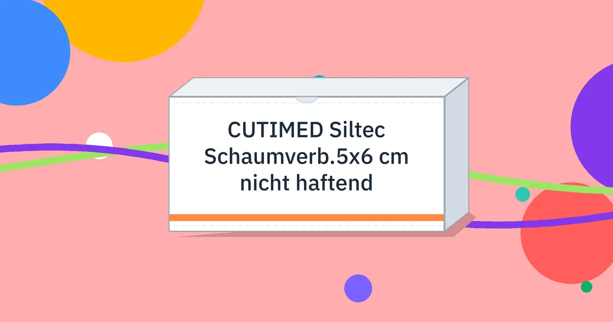 Symbolbild: Packung mit der Aufschrift CUTIMED Siltec Schaumverb.5x6 cm nicht haftend (PZN 14199169) – Verfügbarkeit und Bezug in Apotheken in Frankfurt am Main