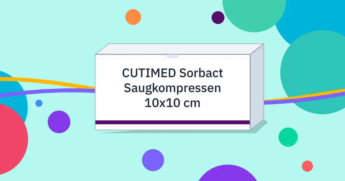 Symbolbild: Packung mit der Aufschrift CUTIMED Sorbact Saugkompressen 10x10 cm (PZN 12637955) – Verfügbarkeit und Bezug in Apotheken in Frankfurt am Main