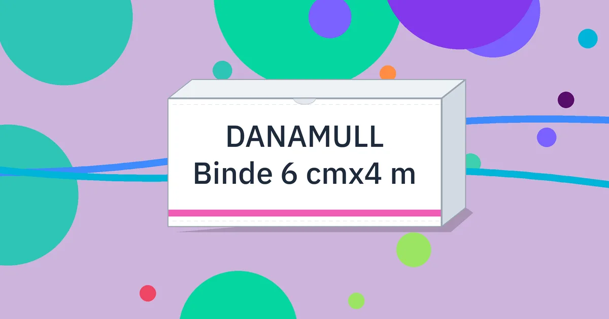Symbolbild: Packung mit der Aufschrift DANAMULL Binde 6 cmx4 m (PZN 07636876) – Verfügbarkeit und Bezug in Apotheken in Frankfurt am Main