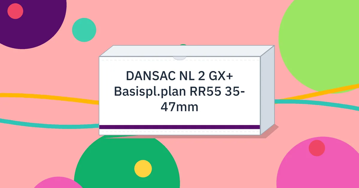 Symbolbild: Packung mit der Aufschrift DANSAC NL 2 GX+ Basispl.plan RR55 35-47mm (PZN 10920380) – Verfügbarkeit und Bezug in Apotheken in Frankfurt am Main