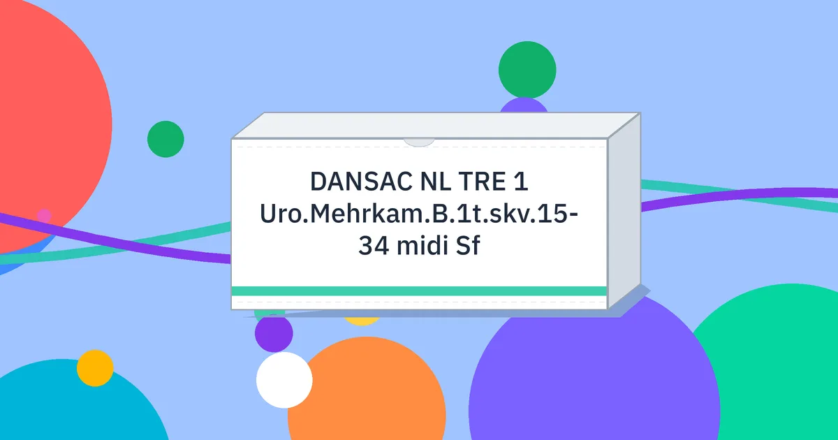 Symbolbild: Packung mit der Aufschrift DANSAC NL TRE 1 Uro.Mehrkam.B.1t.skv.15-34 midi Sf (PZN 18179577) – Verfügbarkeit und Bezug in Apotheken in Frankfurt am Main