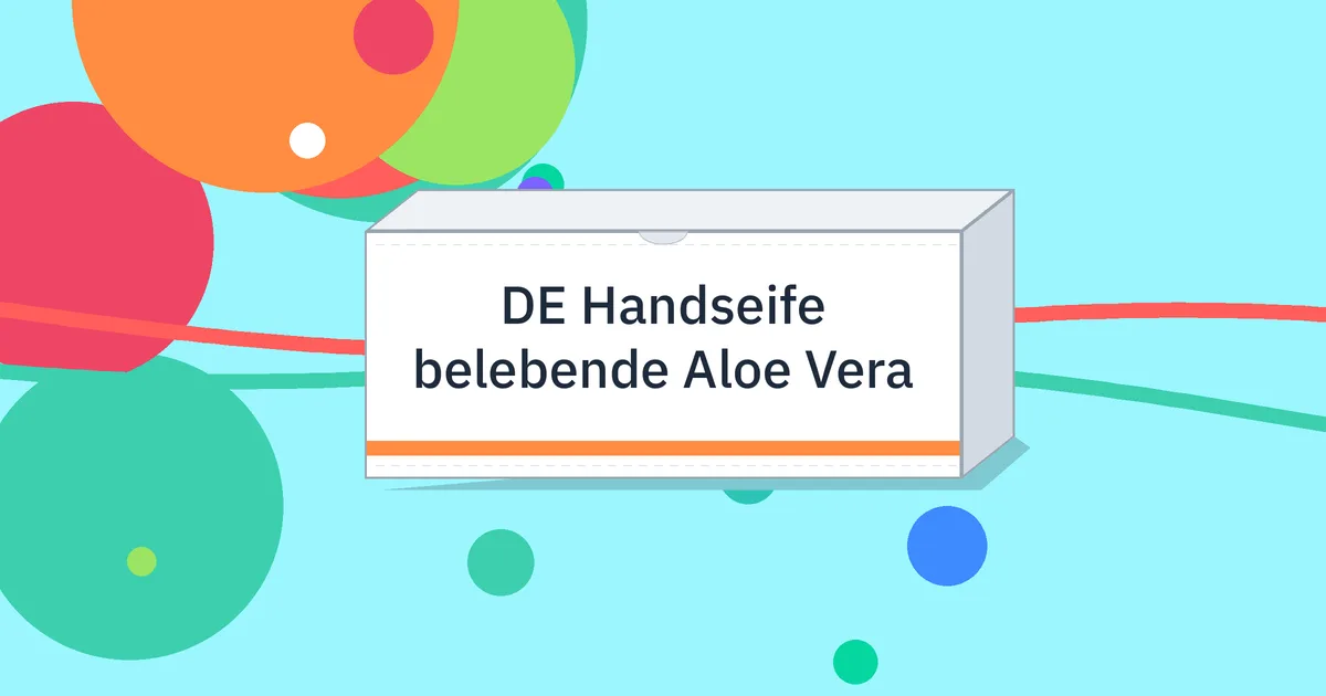 Symbolbild: Packung mit der Aufschrift DE Handseife belebende Aloe Vera (PZN 16785517) – Verfügbarkeit und Bezug in Apotheken in Frankfurt am Main