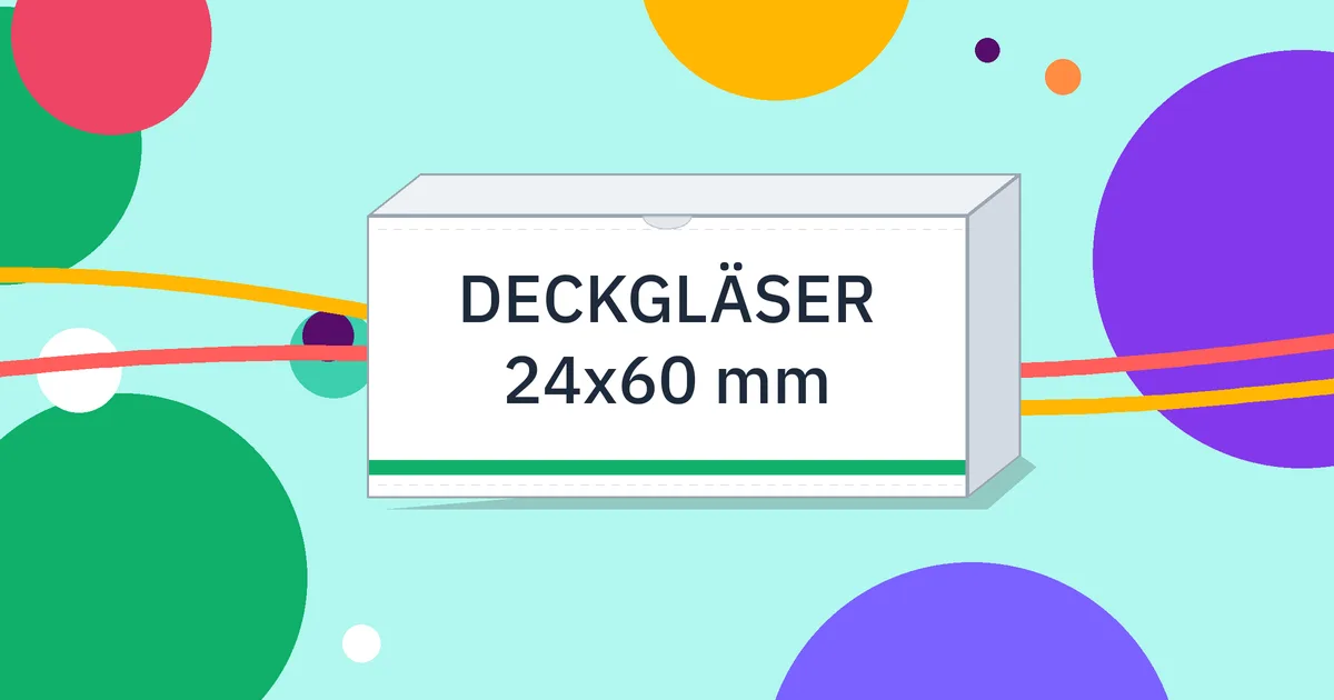 Symbolbild: Packung mit der Aufschrift DECKGLÄSER 24x60 mm (PZN 04818714) – Verfügbarkeit und Bezug in Apotheken in Frankfurt am Main
