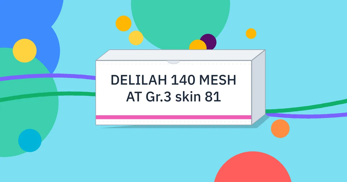 Symbolbild: Packung mit der Aufschrift DELILAH 140 MESH AT Gr.3 skin 81 (PZN 13850007) – Verfügbarkeit und Bezug in Apotheken in Frankfurt am Main