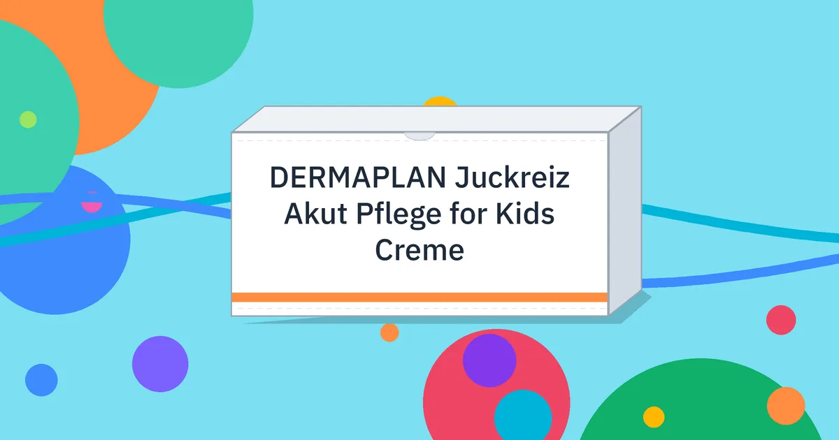 Symbolbild: Packung mit der Aufschrift DERMAPLAN Juckreiz Akut Pflege for Kids Creme (PZN 15583964) – Verfügbarkeit und Bezug in Apotheken in Frankfurt am Main