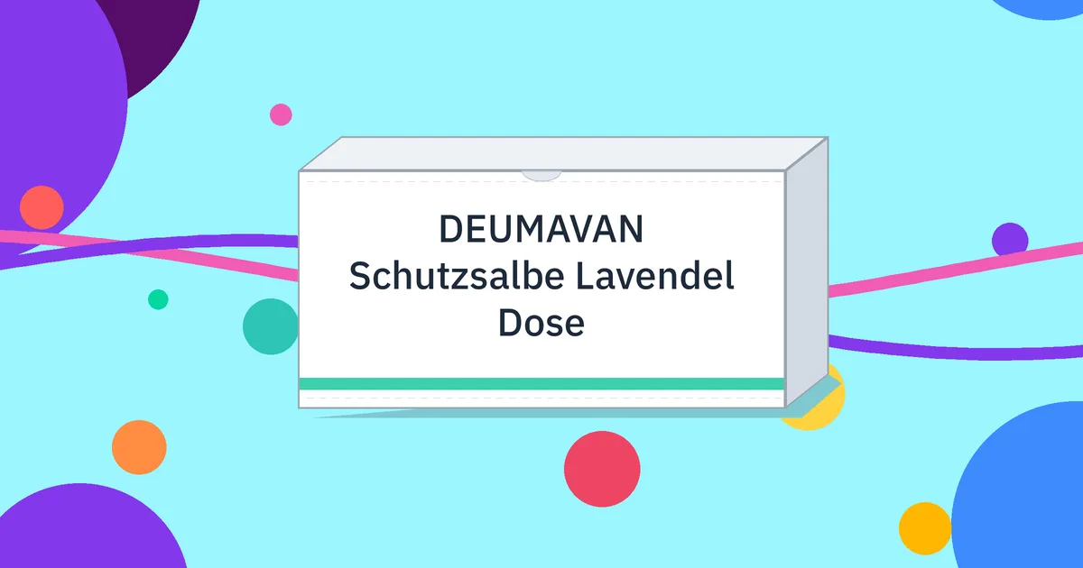 Symbolbild: Packung mit der Aufschrift DEUMAVAN Schutzsalbe Lavendel Dose (PZN 11597627) – Verfügbarkeit und Bezug in Apotheken in Frankfurt am Main