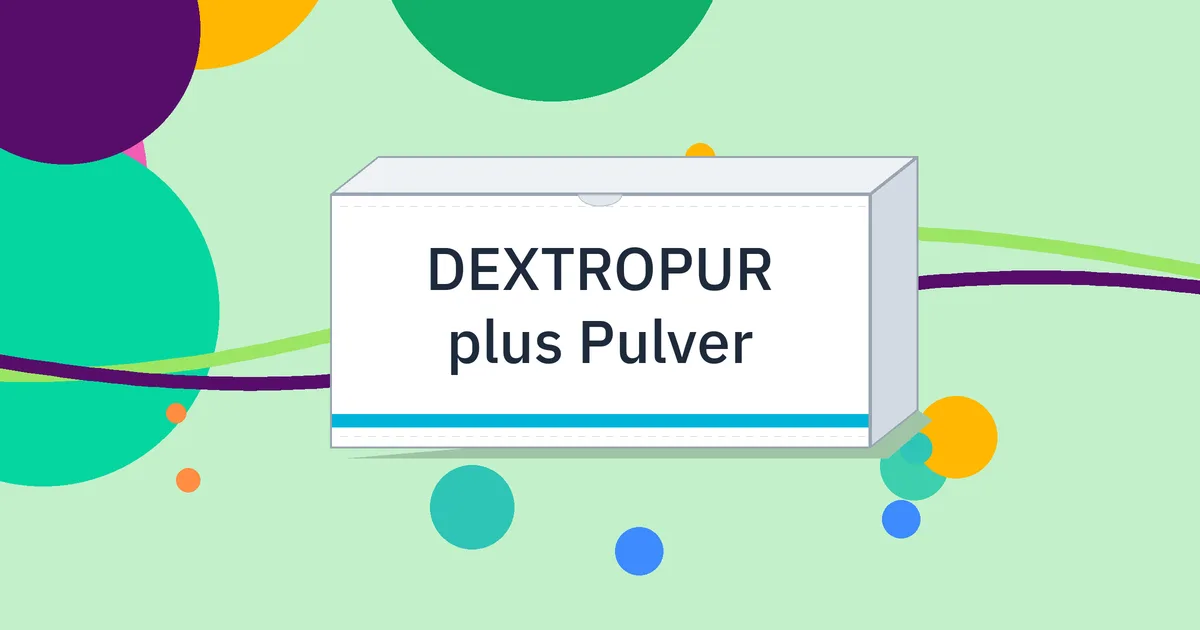 Symbolbild: Packung mit der Aufschrift DEXTROPUR plus Pulver (PZN 03323436) – Verfügbarkeit und Bezug in Apotheken in Frankfurt am Main