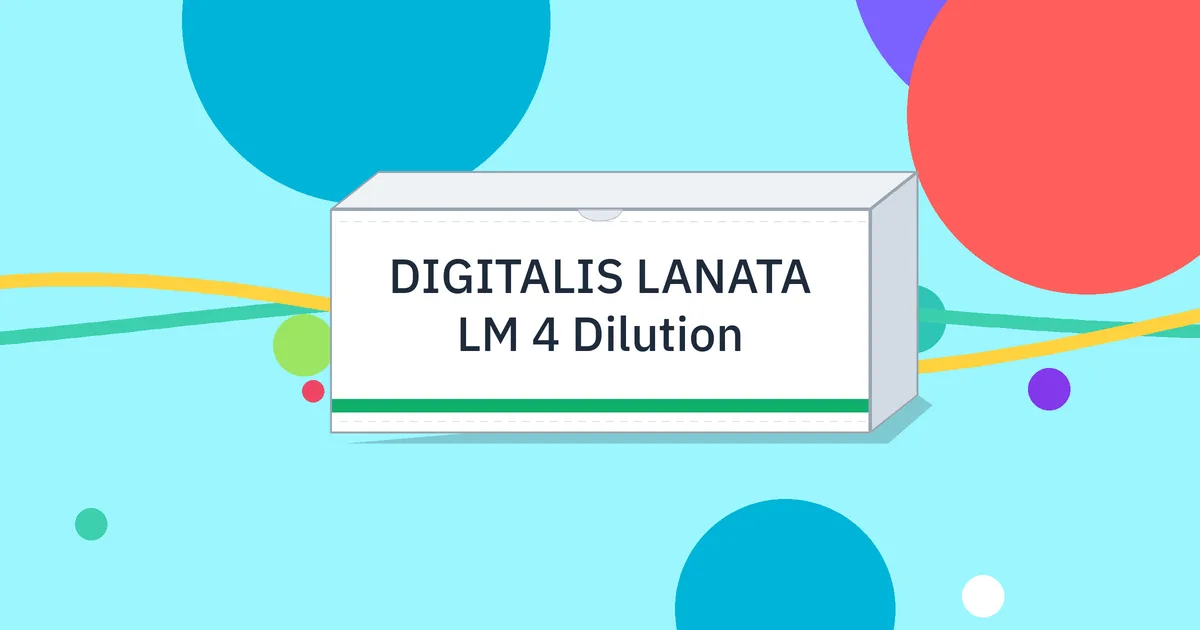 Symbolbild: Packung mit der Aufschrift DIGITALIS LANATA LM 4 Dilution (PZN 12841667) – Verfügbarkeit und Bezug in Apotheken in Frankfurt am Main