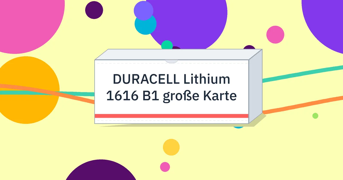 Symbolbild: Packung mit der Aufschrift DURACELL Lithium 1616 B1 große Karte (PZN 10223741) – Verfügbarkeit und Bezug in Apotheken in Frankfurt am Main