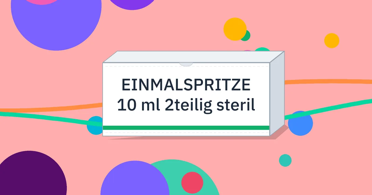 Symbolbild: Packung mit der Aufschrift EINMALSPRITZE 10 ml 2teilig steril (PZN 09307065) – Verfügbarkeit und Bezug in Apotheken in Frankfurt am Main