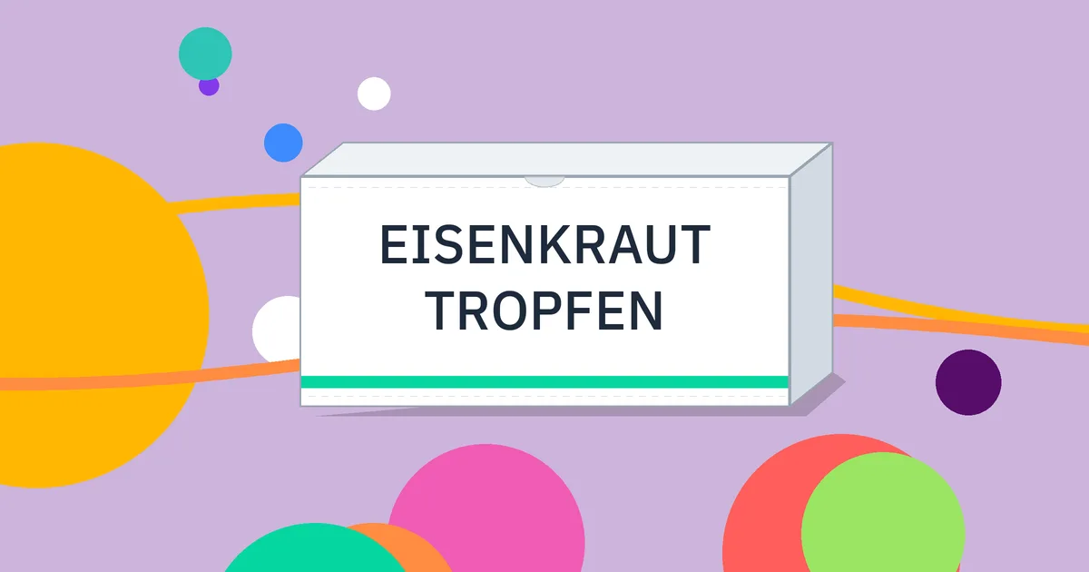 Symbolbild: Packung mit der Aufschrift EISENKRAUT TROPFEN (PZN 11866576) – Verfügbarkeit und Bezug in Apotheken in Frankfurt am Main