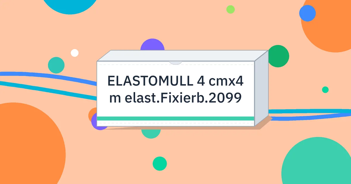 Symbolbild: Packung mit der Aufschrift ELASTOMULL 4 cmx4 m elast.Fixierb.2099 (PZN 17434091) – Verfügbarkeit und Bezug in Apotheken in Frankfurt am Main