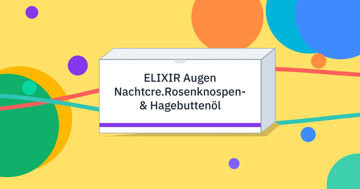 Symbolbild: Packung mit der Aufschrift ELIXIR Augen Nachtcre.Rosenknospen- & Hagebuttenöl (PZN 20384132) – Verfügbarkeit und Bezug in Apotheken in Frankfurt am Main