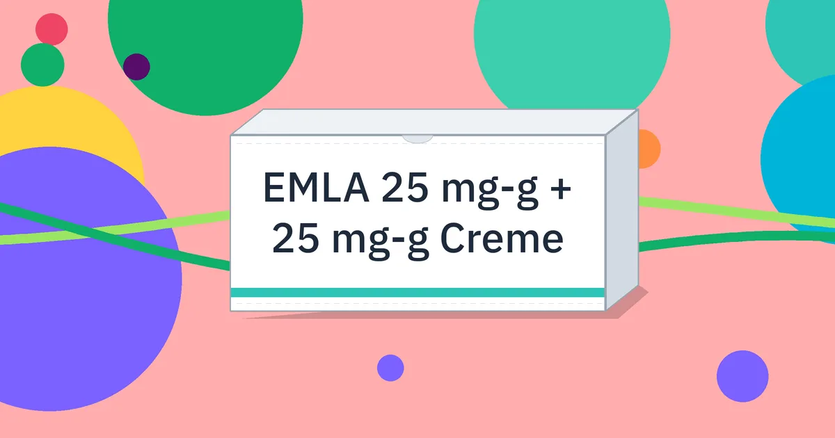 Symbolbild: Packung mit der Aufschrift EMLA 25 mg-g + 25 mg-g Creme (PZN 13231379) – Verfügbarkeit und Bezug in Apotheken in Frankfurt am Main