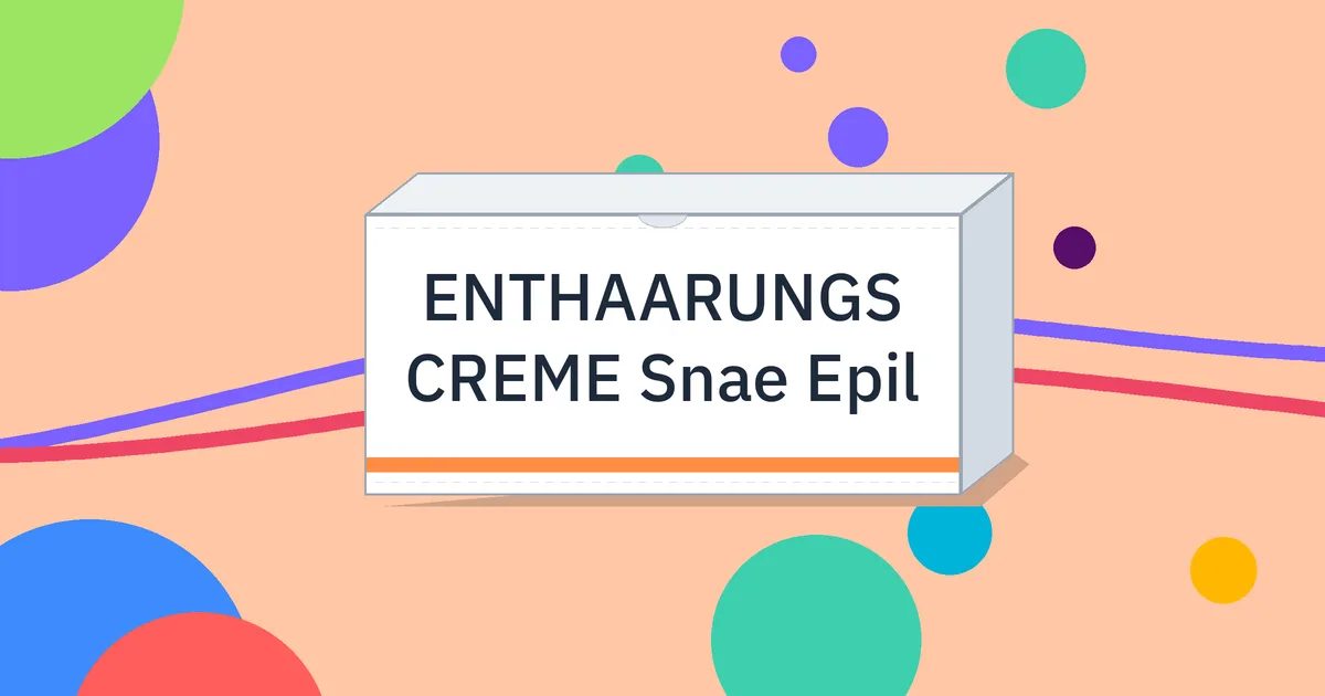 Symbolbild: Packung mit der Aufschrift ENTHAARUNGS CREME Snae Epil (PZN 02186084) – Verfügbarkeit und Bezug in Apotheken in Frankfurt am Main