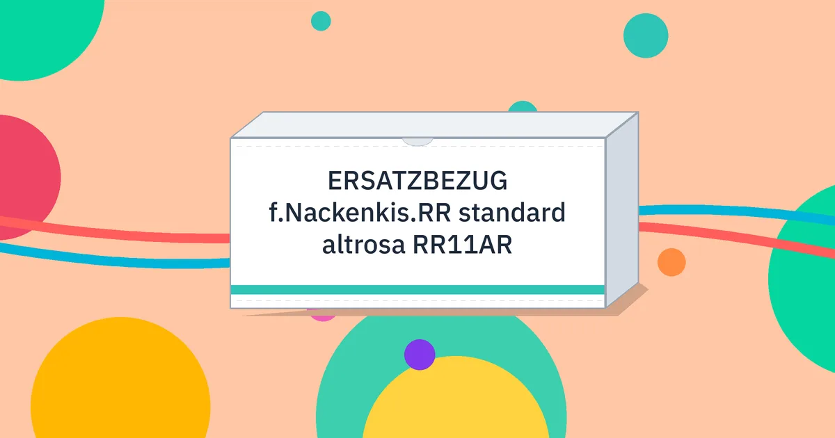 Symbolbild: Packung mit der Aufschrift ERSATZBEZUG f.Nackenkis.RR standard altrosa RR11AR (PZN 00596429) – Verfügbarkeit und Bezug in Apotheken in Frankfurt am Main
