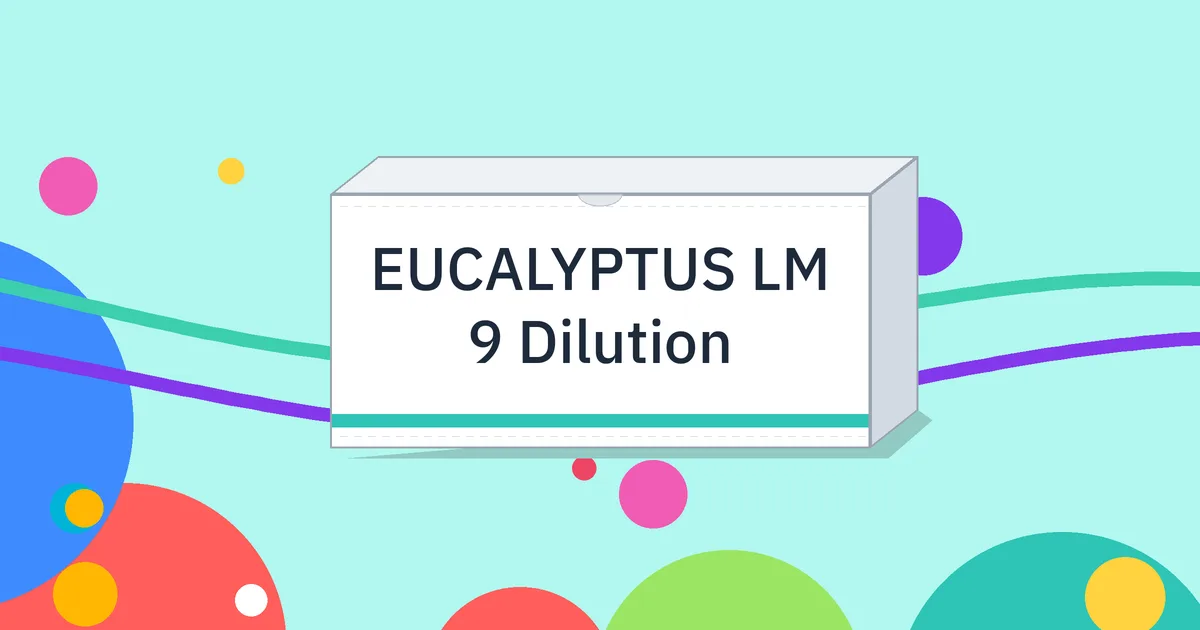 Symbolbild: Packung mit der Aufschrift EUCALYPTUS LM 9 Dilution (PZN 12845263) – Verfügbarkeit und Bezug in Apotheken in Frankfurt am Main